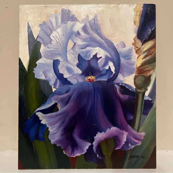 Accents | Janson Oil Painting 13 X 11 Unframed Signed Gorgeous Orchid ...